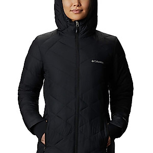 Columbia Women's Heavenly Long Hooded Jacket, Black, 2X