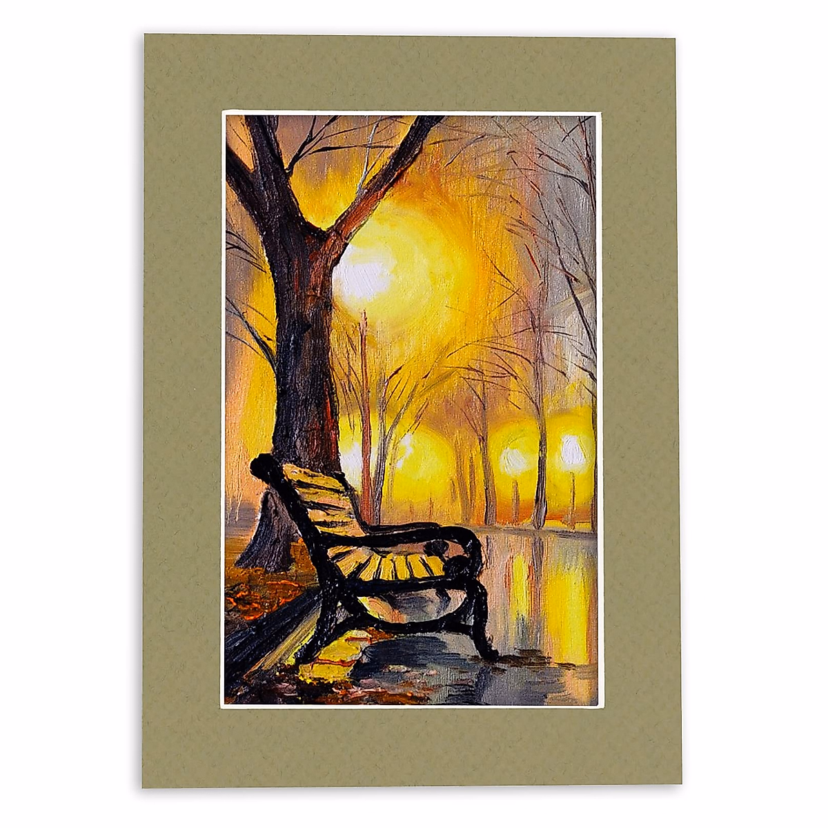 12x18 Mat Bevel Cut for 11x17 Photos - Acid Free Valley Green Precut Matboard With Backing Board and Crystal Clear, Self Seal Photo Mat Bag - For Pictures, Photos, Framing - 4-ply Thickness