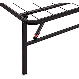 Amazon Basics Foldable Metal Platform Bed Frame with Tool Free Setup, 14 Inches High, Full, Black