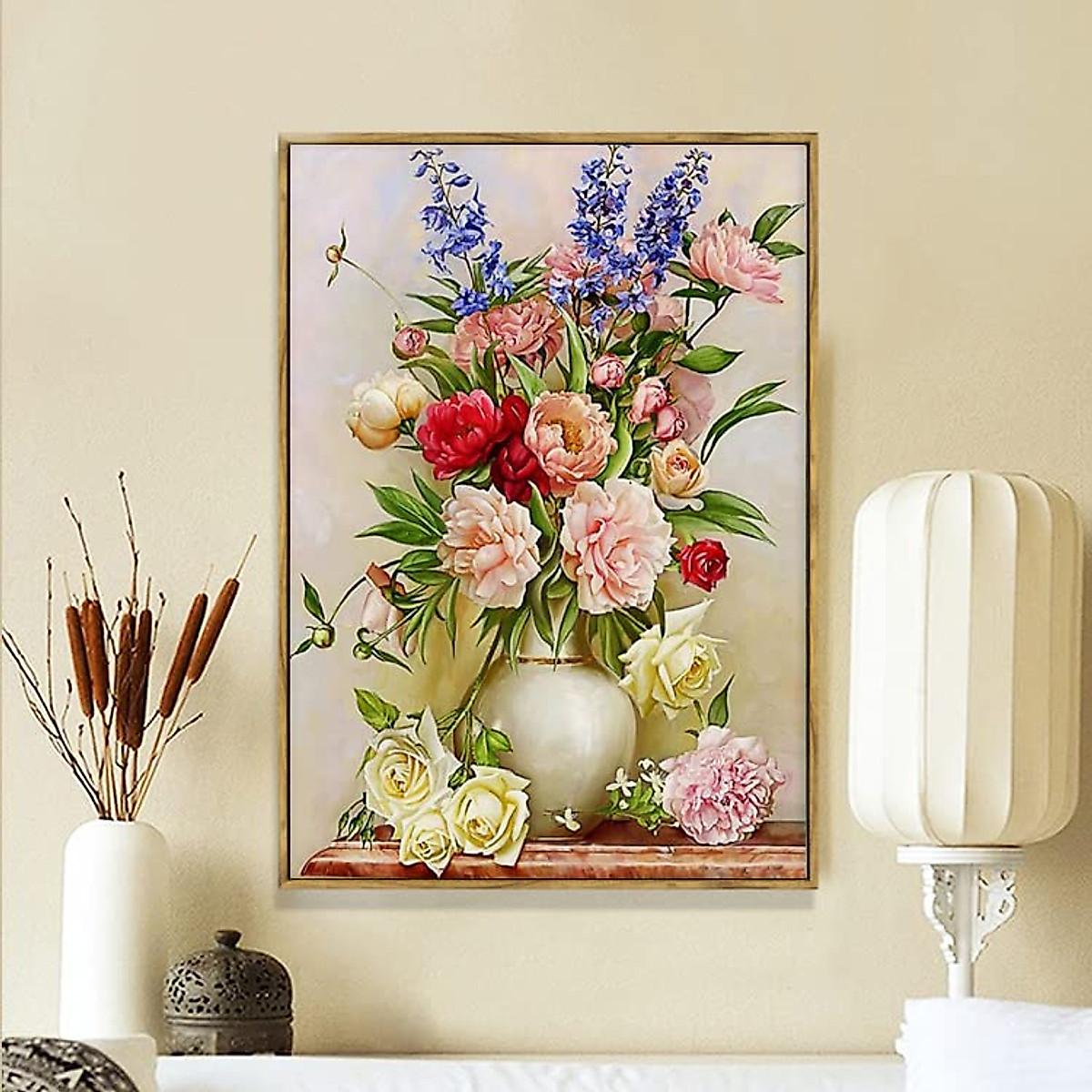 ROUKANNGE 5D Adult Diamond Painting kit,Diamond Painting of Round Diamond, DIY Handicrafts,Apply to Home Decoration,Wall Decoration,Creative Gifts(12×16inch)