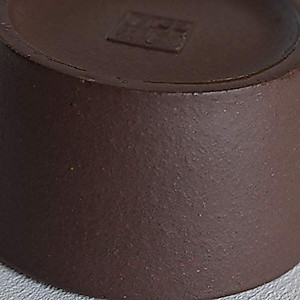 YXHUPOT 4pcs/Set Teacups Chinese Clay Zini Zisha Cup Kung Fu Tea (Dark Brown)