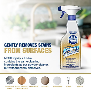 Bar Keepers Friend Soft Cleanser Premixed Formula | 13 oz. container + 25.4 oz. spray bottle| (2-Pack)