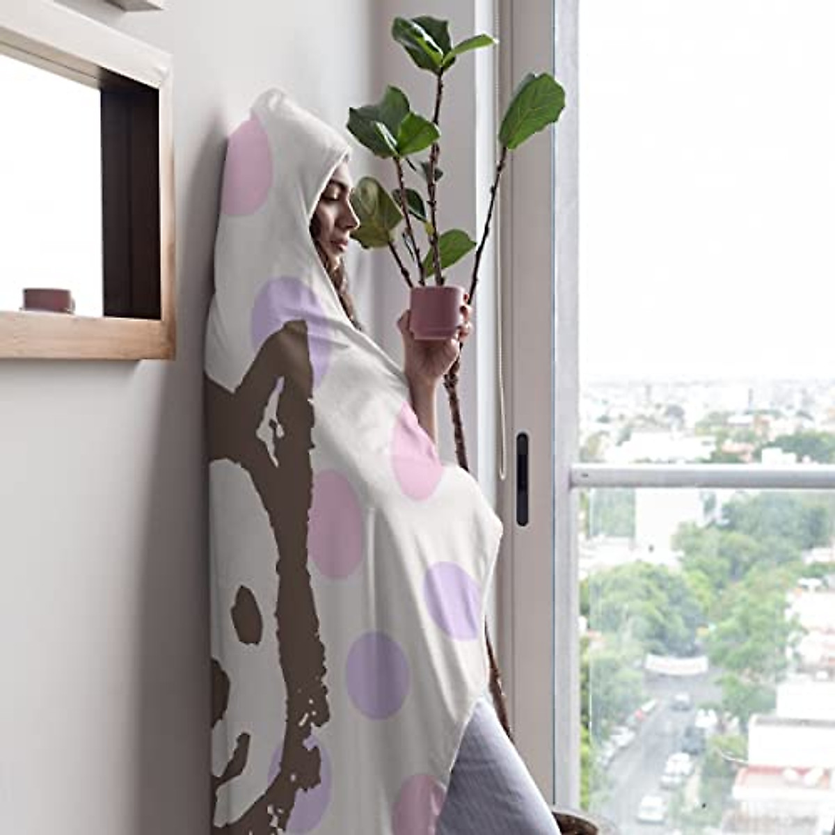 Husky Hooded Blanket, Good Wearable Blanket Gift, Lightweight Flannel Soft and Cozy, 40'' x 50'' for Kid, Sariputra