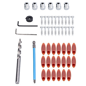 52Pcs Oblique Pocket Hole Jig Set Inclined 15 Degree Adjustable Drilling Locator Positioner Woodworking Hole Jig Kit for Precise and Easy Drilling