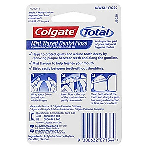 Colgate Total Mint Waxed Dental Floss, 100m./109yd