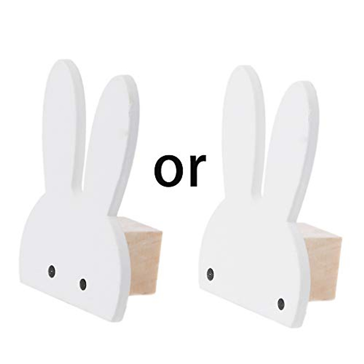 zgs78hh Cute Bunny Hook, Wooden Clothes Hanger, Wall Decor Children Bedroom Pendant