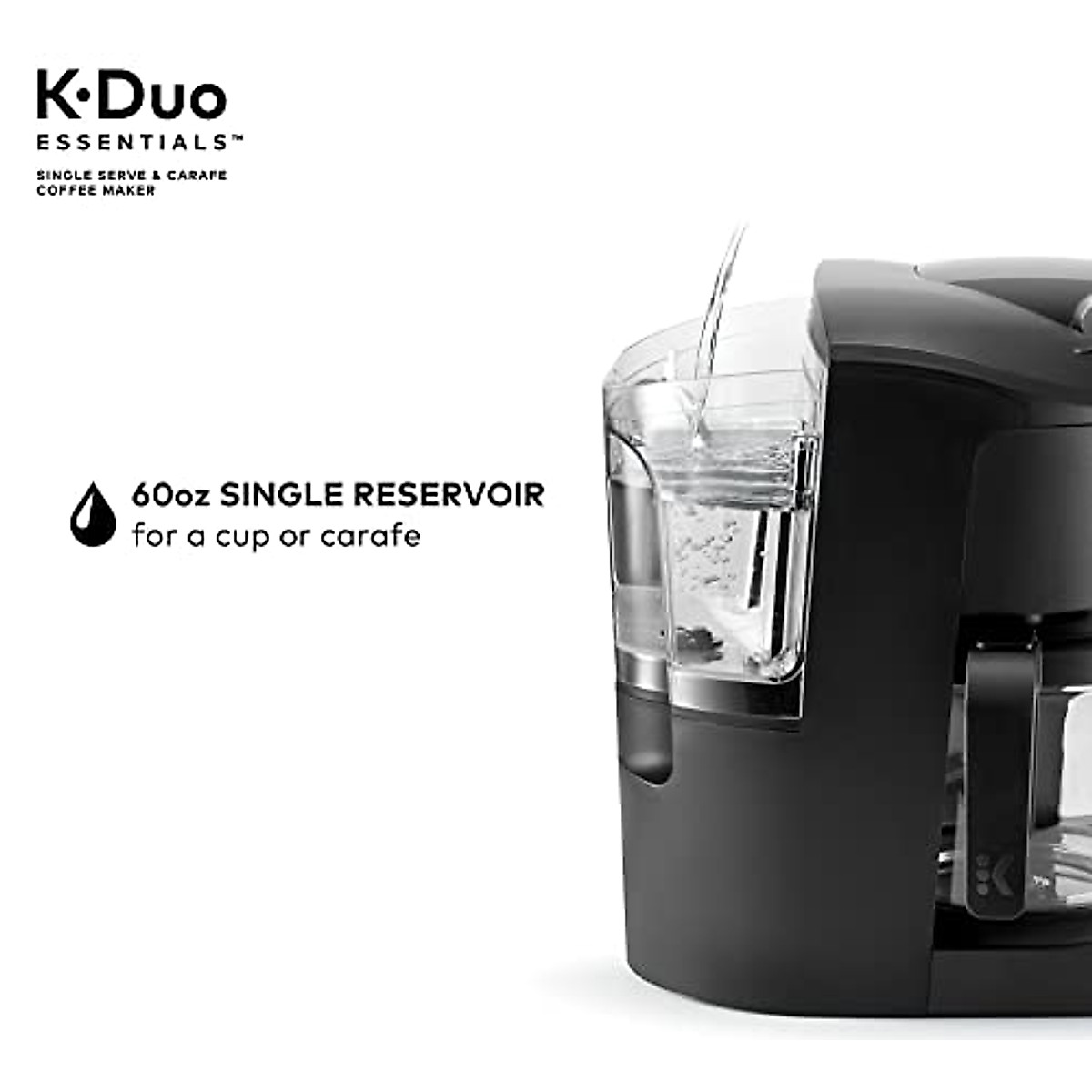 CHNLML Ke-urig K-Duo Essentials Single Serve & Carafe Coffee Maker, Black, 15.75 x 15.67 x 15.75 Inches