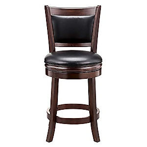 Ball & Cast Swivel Counter Height Barstool 24 Inch Seat Height Cappuccino Set of 2