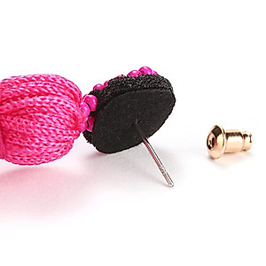 long tassel earrings (Hot Pink E)