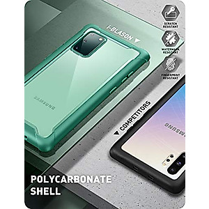 i-Blason Ares Series Designed for Samsung Galaxy S20 FE 5G Case (2020 Release), Dual Layer Rugged Clear Bumper Case with Built-in Screen Protector (MintGreen)