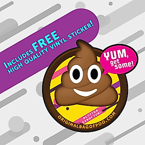The Original Bag of Poo, Poop Emoji (Brown Cotton Candy) for Novelty Poop Gag Gifts