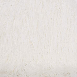 OSP Home Furnishings Julia Chic Accent Chair, White Faux Fur and Gold Legs