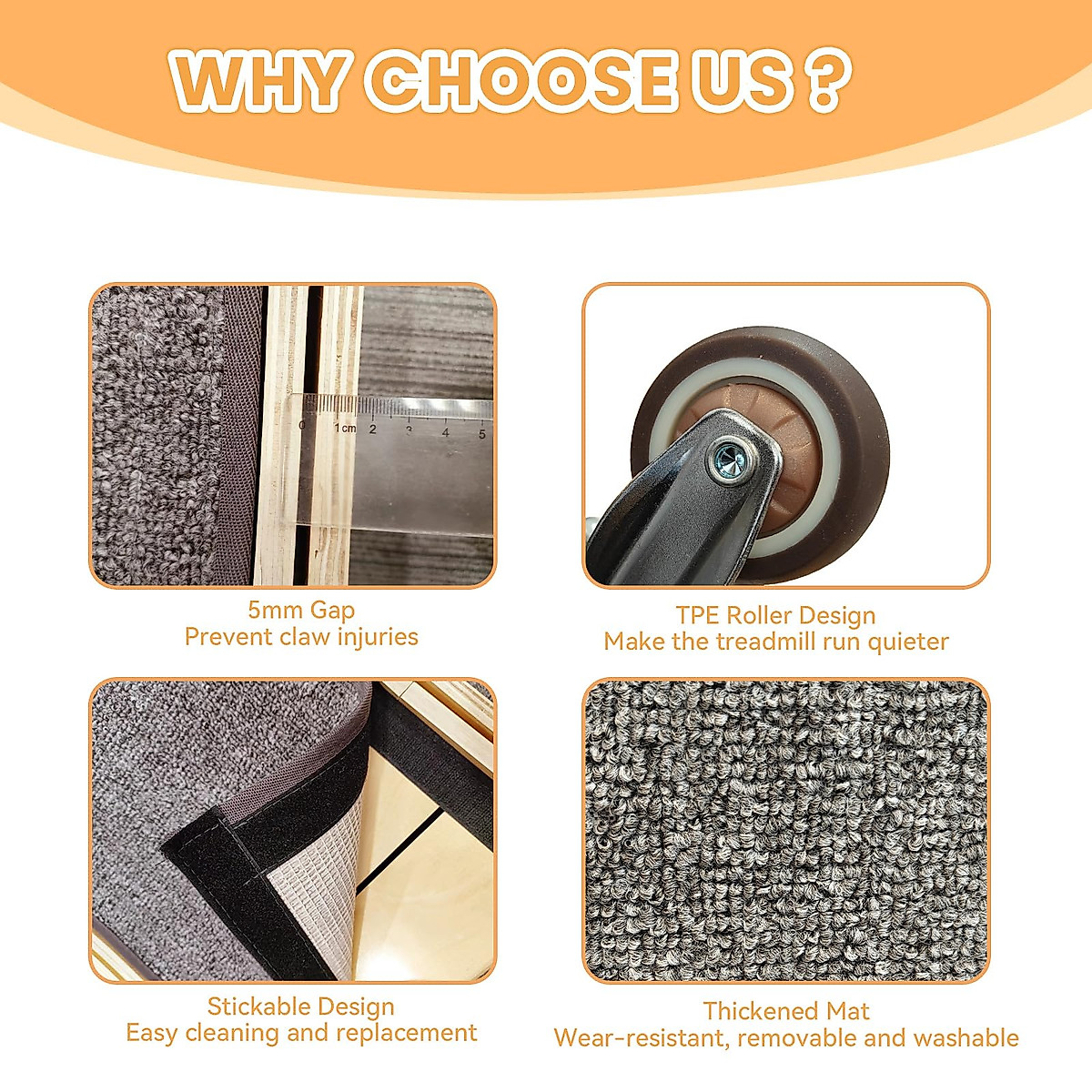 Homegroove Cat Exercise Wheel for Indoor Cat, 40" Large Cat Running Wheel with Carpeted Runway, Cat Treadmill Wheel for Kitty’s Longer Life, Cat Wheel for Fitness Weight Loss Device, Black(L)