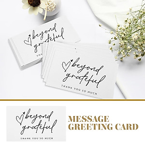 LALAFINA 100pcs Thank You Cards Greeting Cards Beyond Grateful Cards Appreciation Cards Thank You Cards Small Business with Envelope for Business, Wedding, Graduation