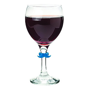 Joie 6pc Mustache Wine Charms