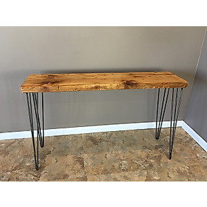 Barn XO, Custom 3-Rod Hairpin Legs, Set of 4 - Choose from 12" to 42" Height, Handmade for DIY and Home Projects, Choose From Untreated Raw, Matte Clear Coat or Black Finish, Made in the USA
