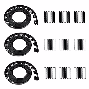 Hugeleaf 1.5 Inch x 99 Feet No Dig Landscape Edging, Garden Edging Border Coil with 90pcs Spikes, Paver Edging for Lawn, Flower Garden, Yard, Landscaping (Black)