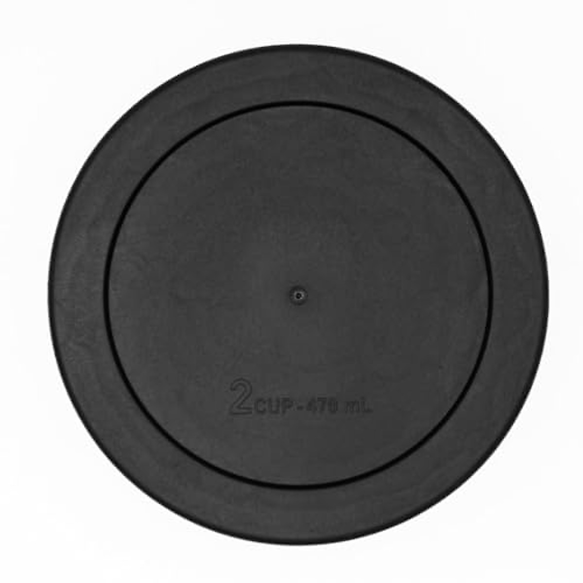 CIBI Food Storage Container Lids (2 Cups, Black - 6PK) Compatible with Pyrex and Anchor Round Glass Containers, Dishwasher and Microwave Safe Replacement Lids