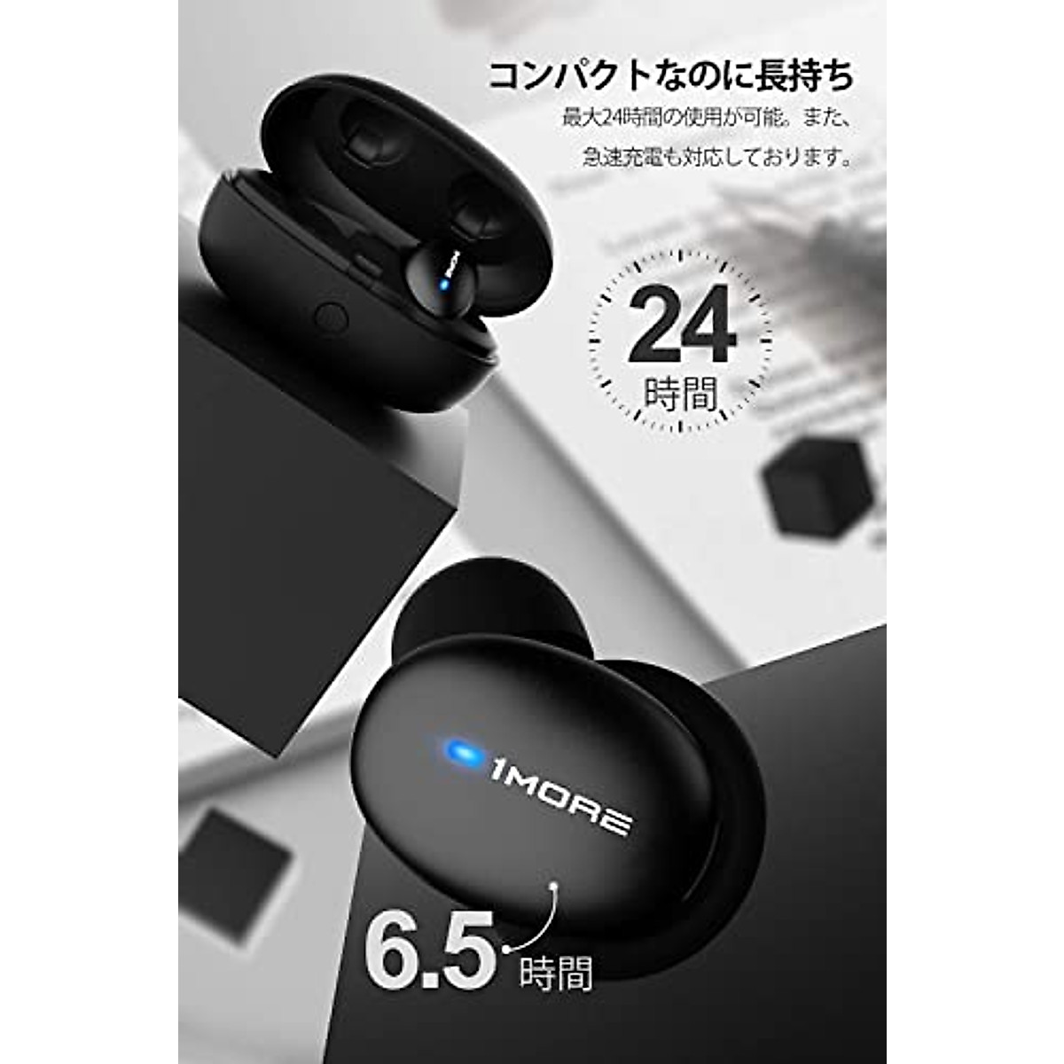 1MORE Stylish True Wireless in-Ear Headphones with Microphone, Black, E1026BT-I-BLACK (Renewed)