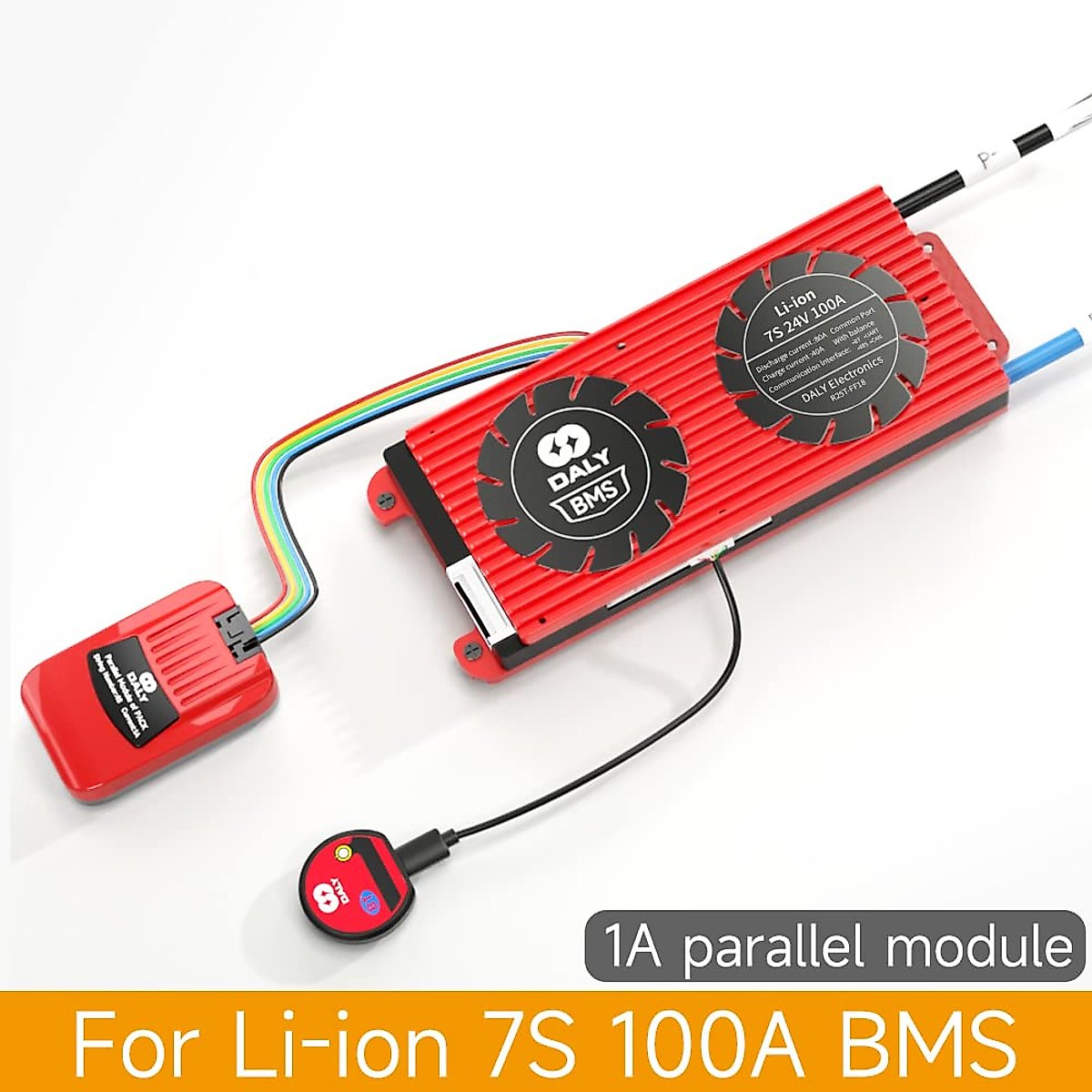 DALY Smart BMS 7S 24V 100A Li-ion 3S Parallel Module 1A with UART RS485 CAN Bluetooth BMS Parameter Real Time Review and Reset for Rated 3.7V Lithium Power Bank Storage EV