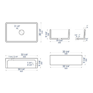 ALFI brand AB3320SB-BM Kitchen Sink, Black Matte