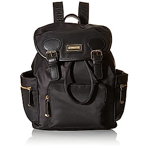Calvin Klein Belfast Nylon Buckle Backpack, Black/Gold