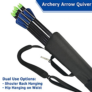 Cosmos Archery Arrow Quiver Holder Adjustable Arrow Backpack Bag Holder Hip Back Quiver for Arrows, Bow Hunting and Target Practicing