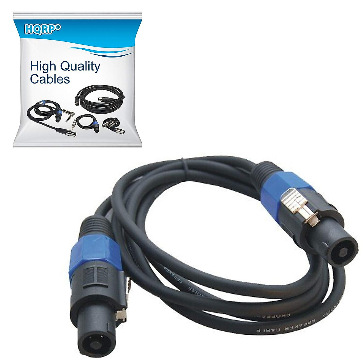 HQRP 6ft Speakon to Speakon (M/M) Cable compatible with Ampeg SVT-CL/SVTVR Classic Series Bass Amplifier Head ; Warwick USM-WCA115 / USM-WCA410 WCA Bass Speakers Amplifier Cabinet