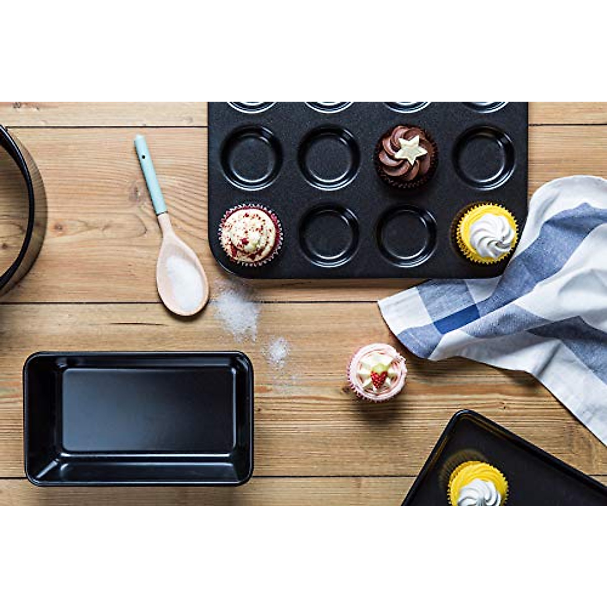 Tala Performance, Yorkshire Pudding Tin, Professional Gauge Carbon Steel with Whitford Eclipse Non-Stick Coating, Roasting and Cooking