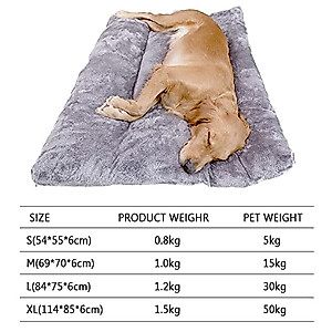 Cat Bed for Indoor Cats Washable Dog Bed Deluxe Plush Dog Crate Beds Fulffy Comfy Kennel Pad Anti-Slip Pet Sleeping Mat