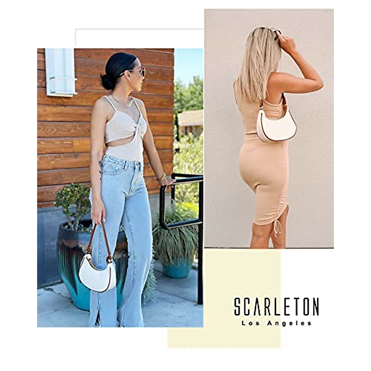 Scarleton Purses for Women, Crossbody Bags for Women, Lightweight with 2 Straps Shoulder Bag for Casual & Party, H208841 Off White