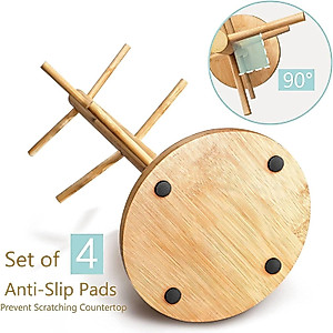 Lorbro Coffee Mug Tree with 8 Hooks, Mug Tree Stand, Bamboo Coffee Cup Holder, Countertop Mug Tree, Mug Stand Kitchen Organizer, Cafe Accessories Decor & Kitchen Organizer Storage Stand