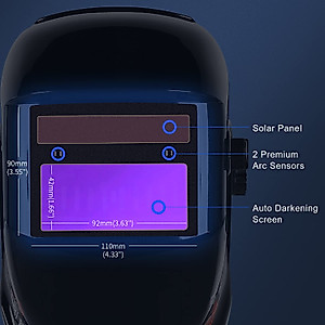 Welding Helmet Auto Darkening ANDELI Welding Helmet Solar Powered Area Welding Mask with Top Optical Clarity 1/1/1/2 (Basic Edition)¡­¡­