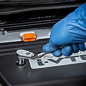 GEARWRENCH 3 Piece 1/4", 3/8" and 1/2" Drive 84 Tooth Locking Flex Head Teardrop Ratchet Set - 81276A-07