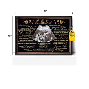 HANIKID Personalized Baby Memorial Canvas Too Beautiful For This Earth Wall Art Poster Gift For Loss Of Stillborn Infant Miscarriage Child In Loving Memory Remembrance Sympathy Idea For Grieving Mom