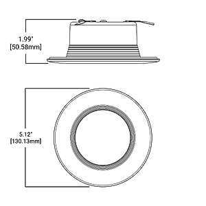 HALO RL 4 in. White Integrated LED Recessed Ceiling Light Retrofit Trim with Selectable CCT (2700K-5000K)