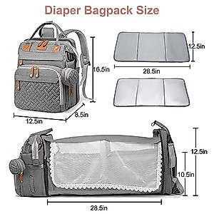 Diaper Bag Backpack, Diaper Bag with Changing Station, Backpack Diaper Bag, Baby Bag for Mom, Diaper Bag for Boys & Girls, Large Diaper Bag with Changing Pad and USB Port, Baby Registry Search