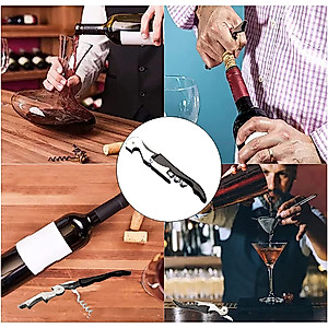 3 in 1 Wine Key, Corkscrew, Bottle Opener, Beer Opener, Wine Key for Bartenders, Corkscrews for Wine Bottles, Waiters Corkscrew and Foil Cutters for Sommeliers, Waiters and Bartenders, Black