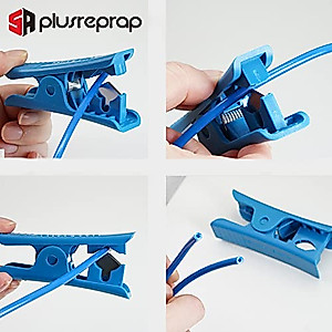 PTFE Tube for 1.75mm Filament 1M with 2X PC4-M6 & PC4-M10 Pneumatic Fittings &Tube Cutter 3D Printer Parts use for Ender 3/Ender 3 Pro/Ender 3 V2/CR-10/CR10S Extruder Hotend,