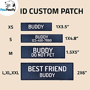 PawPawify Custom No Pull Dog Harness with Name and Phone Number, Heavy Duty Personalized Pet Vest to Prevent Tugging, Pulling, or Choking, Training and Walking