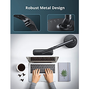 soysout LED Desk Lamp, Dimmable Piano Light, Eye-Caring Table Lamp with USB Charging Port, 4 Color Modes & 4 Brightness Levels,1 Hour Timer for Reading, Study, Working, Black