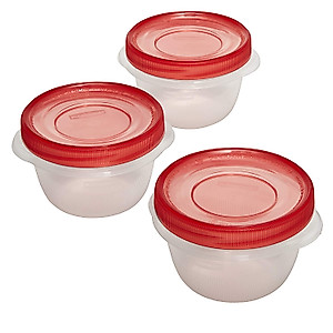 Rubbermaid TakeAlongs Twist & Seal Food Storage Containers, 2 Cup, 3 Count