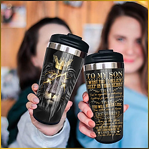 Fusui Gifts for Son, Son Gifts from Mom, Son Gifts, Gift for Son, Birthday Gifts for Adult Son from Mom Dad, Adult Son Gift Ideas, College Graduation Gifts for Grown Son, to My Son Tumblers 15oz 1Pc