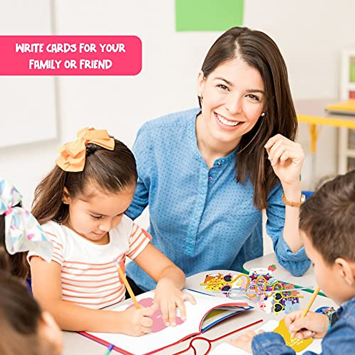 3sscha 32 Packs Valentine’s Day Cards with Crazy Straws for Kids, Sweet Drink and Cute animal Card, Reusable Plastic Loop Straw, Valentine Exchange gifts for Classroom School Party Supplies Game Prize