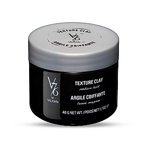 V76 by Vaughn Texture Clay Medium Hold Formula for Men, 1.7 oz