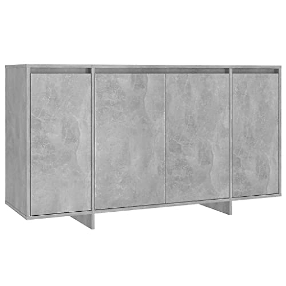 loibinfen Sideboard Buffet Server Storage Cabinet with 4 Doors, Console Table Home Kitchen Sideboard Dining Room Furniture Entryway Cupboard, Concrete Gray 53.1"x16.1"x29.5" -AA