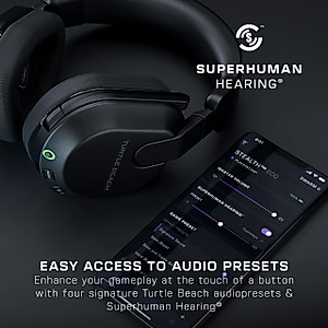 Turtle Beach Stealth 600 Wireless Multiplatform Amplified Gaming Headset for PC, PS5, PS4, & Mobile – Bluetooth, 80-Hr Battery, Noise-Cancelling Flip-to-Mute Mic, Waves 3D Audio –Black