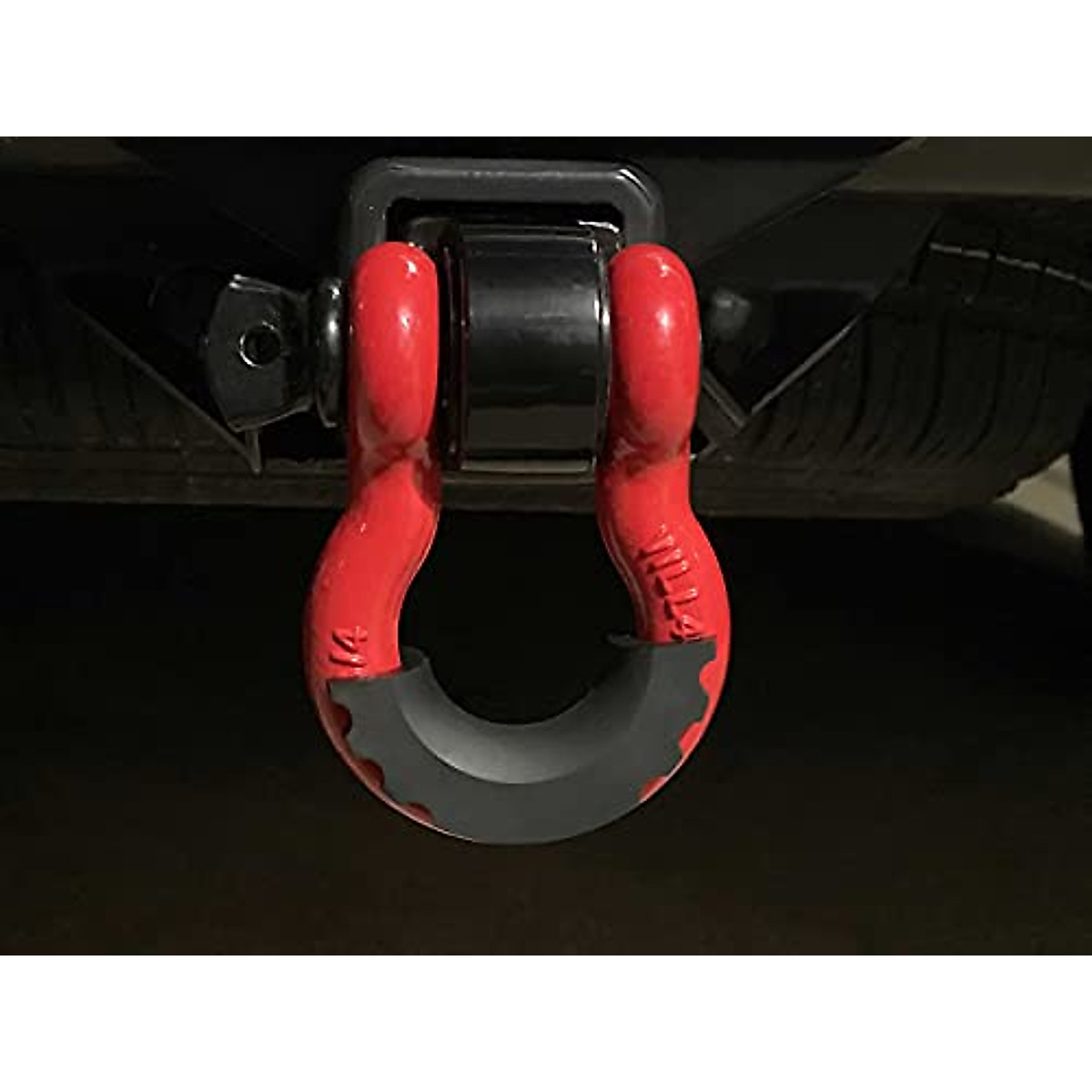 Shackle Hitch Receiver 2 inch - 35,000 Lbs Break Strength - Recovery Hitch Shackle Tow Point Bracket Heavy Duty Solid 3/4'' D Ring Hitch Towing Accessories Compatible with Trucks Jeeps and ATV Hitch