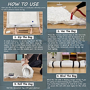 Meersburg Vacuum Storage Bag for Mattress – Vacuum Seal Bag for Memory Foam and Latex - Easy Moving, Shipping and Storage (King/Cal King)