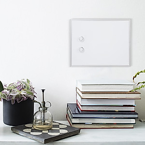 Amazon Basics Small Dry Erase Whiteboard, Magnetic White Board with Marker and Magnets - 11 x 14 Inches, Aluminum Frame